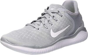 nike women’s free rn 2018 running shoe (8.5 m us, wolf grey/white/volt)