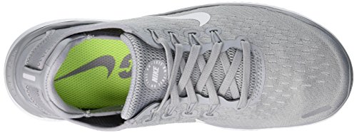 Nike Women's Free RN 2018 Running Shoe (8.5 M US, Wolf Grey/White/Volt)