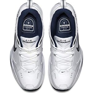 Nike Men's NIKE AIR MONARCH IV (4E) RUNNING SHOES -12; White / Metallic Silver-Midnight Navy