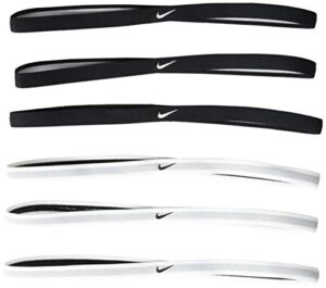 nike swoosh sport headbands 2.0 (black/white/grey), one size fits most