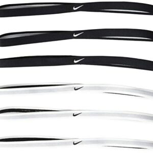 Nike Swoosh Sport Headbands 2.0 (Black/White/Grey), One Size Fits Most