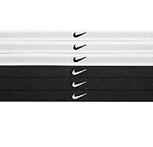 Nike Swoosh Sport Headbands 2.0 (Black/White/Grey), One Size Fits Most