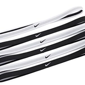 Nike Swoosh Sport Headbands 2.0 (Black/White/Grey), One Size Fits Most