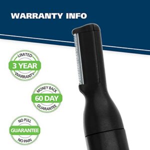 Wahl Lithium 2 in 1 Pen Detail Trimmer for Nose, Ear, Neckline, Eyebrow, & Other Detailing - Blue - by The Brand Used by Professionals - Model 5643-200