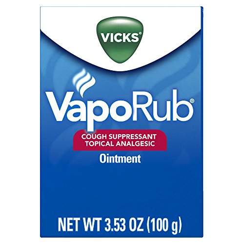 Vicks VapoRub Original Cough Suppressant Topical Analgesic Ointment 3.53 oz, Best used for relief from cold symptoms, aches, and pains