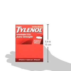 Tylenol Extra Strength Caplets, 100 Count, Pack of 2