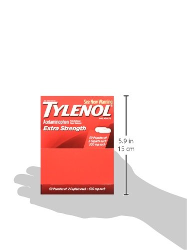 Tylenol Extra Strength Caplets, 100 Count, Pack of 2