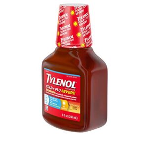 Tylenol Cold + Flu Severe Flu Medicine, Liquid Daytime Cold and Flu Relief, Honey Lemon, 8 fl. oz