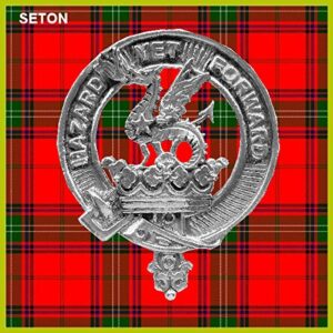 Seton Clan Crest Scottish Cap Badge