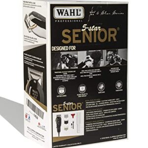 Wahl Professional 5 Star Series Senior Clipper #8545 - Great for Professional Stylists and Barbers - V9000 Electromagnetic Motor - Aluminum Housing