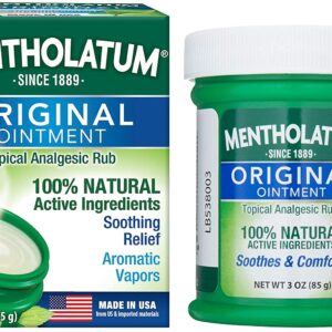 Mentholatum Original Chest Rub Ointment , White, 3 Ounce (Pack of 1) (0483)