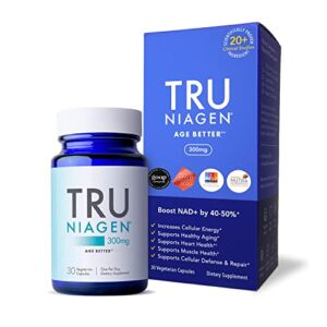 30ct/300mg multi award winning patented nad+ boosting supplement – more efficient than nmn – nicotinamide riboside for cellular energy metabolism & repair. vitality, muscle health, healthy aging