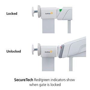 Safety 1st Flat Step Pressure-Mounted Baby Gate, White