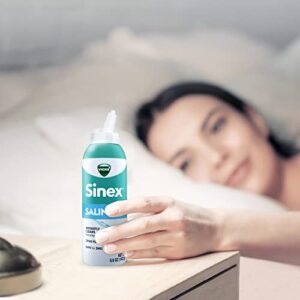 Vicks Sinex Saline Nasal Spray, Drug Free Ultra Fine Mist, Clear Everyday Sinus Congestion Fast, Clear Mucus from a Cold or Allergy, Daily Use 5.0 fl oz