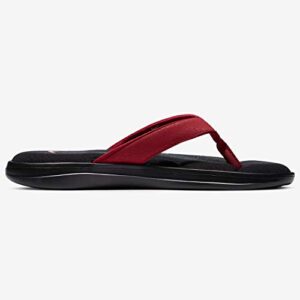 Nike Women's Ultra Comfort Thong AR4498 (Black/Track Red-Noble Red, Numeric_10)