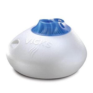 vicks warm steam vaporizer, small to medium rooms, 1.5 gallon tank – warm mist humidifier for baby and kids rooms with night light, works with vicks vapopads and vaposteam