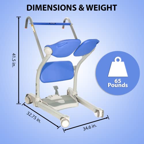 ArjoHuntleigh Sara Stedy Sit to Stand Manual Patient Lift Aid | Fully Assembled Elderly Assistance Products | Holds up to 400 Pounds | Intended for Users 4'11" - 6'6"