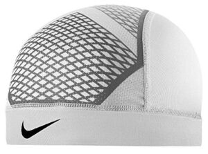 nike pro hypercool vapor skull cap 4.0 (white/wolf gray/black)