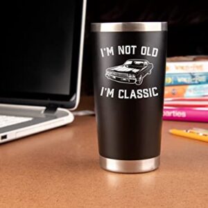 KLUBI Birthday Gifts for Men - 20oz Tumbler Mug - Funny Gift Idea for Husband, Grandpa, Dad, Father, Him, From Daughter, Son, 30th, 40th, 50th, 60th, 70th, 80th