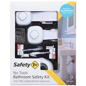 safety 1st room solutions: no-tools baby proof deluxe bathroom safety kit – includes locks for toilet, cabinet, drawers, and more