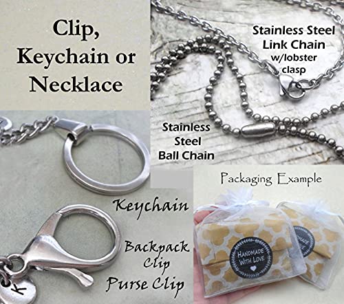 St. Elizabeth Ann Seton Necklace, Keychain or Clip, Patron Saint Confirmation Gift, Birthstone Crystal and Initial Charm