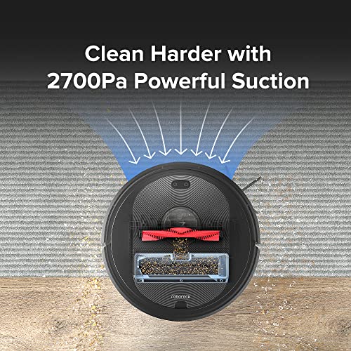 roborock Q5+ Robot Vacuum with Self-Empty Dock, Hands-Free Cleaning for up to 7 Weeks, 2700Pa Max Suction, 180mins Max Run-Time, Compatible with Alexa, Perfect for Hard Floors, Carpets, and Pet Hair