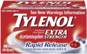 tylenol extra strength rapid release gelcaps, 100 count bottles (pack of 2)