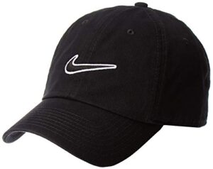 nike men’s onesize heritage 86 essential swoosh, black/black, one size