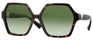 valentino v logo va 4088 havana/green shaded 58/16/140 women sunglasses