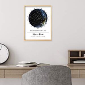 Custom Star Map - Personalized Star Map (Multiple Sizes - Unframed Star Prints, Star Constellation Map Wall Art, Great Gift - Special Occasion, Engagement Gift, Wedding Gift, Anniversary Gift)