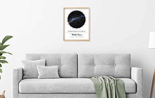 Custom Star Map - Personalized Star Map (Multiple Sizes - Unframed Star Prints, Star Constellation Map Wall Art, Great Gift - Special Occasion, Engagement Gift, Wedding Gift, Anniversary Gift)