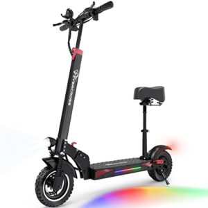 evercross electric scooter, electric scooter for adults with 800w motor, up to 28mph & 25 miles, scooter for adults with dual braking system, folding electric scooter offroad with 10” solid tires