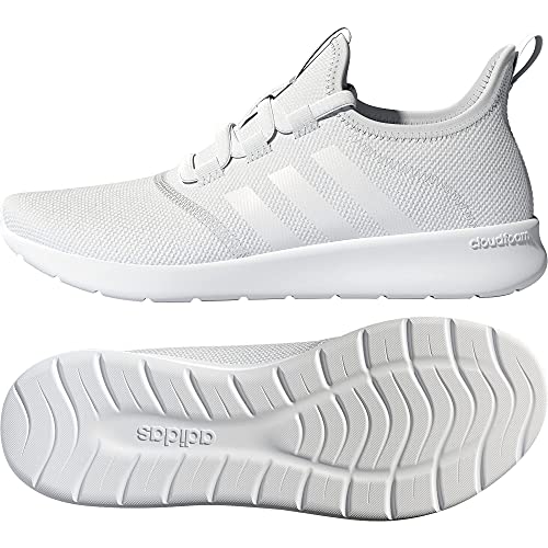 adidas womens Cloudfoam Pure 2.0 Running Shoes, White/White/Grey, 9 US