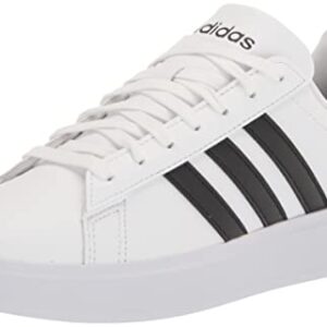 adidas Women's Grand Court 2.0 Tennis Shoe, FTWR White/Core Black/Core Black, 8.5