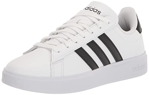 adidas Women's Grand Court 2.0 Tennis Shoe, FTWR White/Core Black/Core Black, 8.5