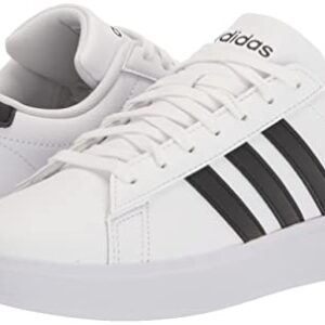 adidas Women's Grand Court 2.0 Tennis Shoe, FTWR White/Core Black/Core Black, 8.5