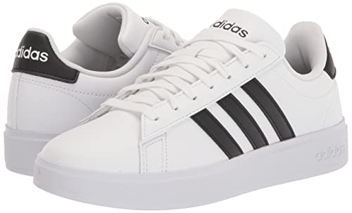 adidas Women's Grand Court 2.0 Tennis Shoe, FTWR White/Core Black/Core Black, 8.5