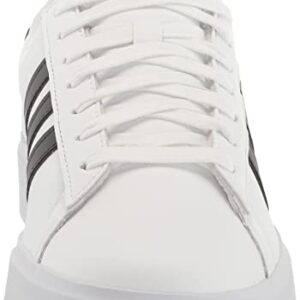 adidas Women's Grand Court 2.0 Tennis Shoe, FTWR White/Core Black/Core Black, 8.5