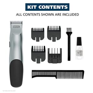 Wahl Groomsman Battery Operated Beard Trimming kit for Beard and Mustache Trimming and Light Detailing and Body Grooming – Model 9906-717V