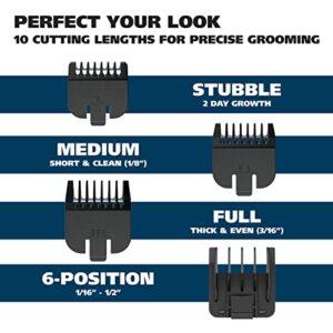 Wahl Groomsman Battery Operated Beard Trimming kit for Beard and Mustache Trimming and Light Detailing and Body Grooming – Model 9906-717V