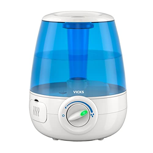 Vicks Filter-Free Ultrasonic Cool Mist Humidifier, Medium Room, 1.2 Gallon Tank-Humidifier for Baby and Kids Rooms, Bedrooms and More