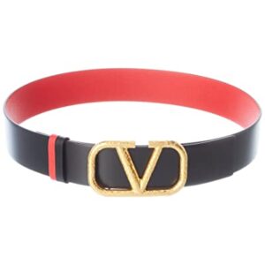 Valentino Vlogo 40Mm Reversible Leather Belt, 80, Black