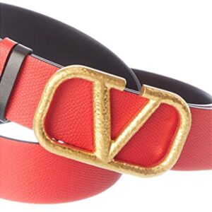 Valentino Vlogo 40Mm Reversible Leather Belt, 80, Black