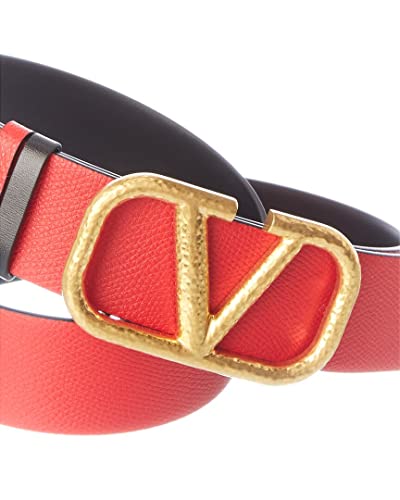 Valentino Vlogo 40Mm Reversible Leather Belt, 80, Black