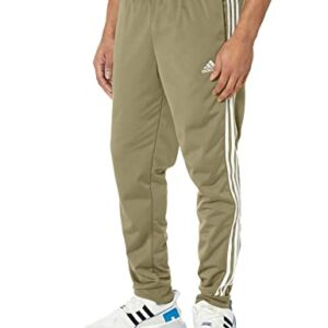 adidas Mens Sportswear Basic 3-stripes Tricot Tracksuit, Olive Strata, Large US