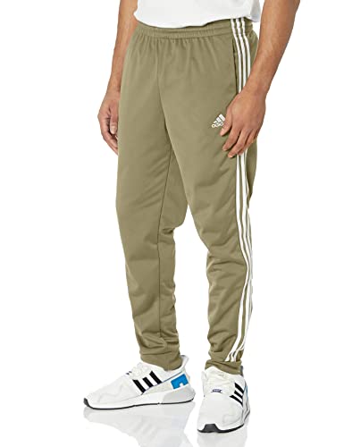 adidas Mens Sportswear Basic 3-stripes Tricot Tracksuit, Olive Strata, Large US