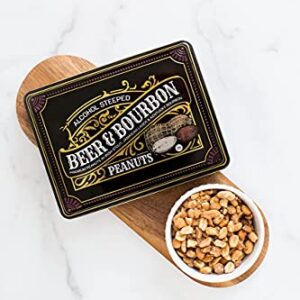 Nuts Gift for Men, Unique Flavored Peanuts in a Gift Box Tin, Great Easter Basket Stuffer, Fathers Day Gift for Him, Birthday or Holidays - 1 lb