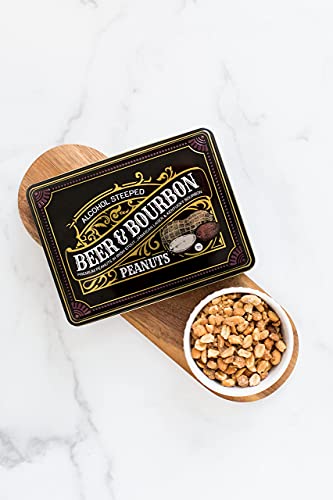 Nuts Gift for Men, Unique Flavored Peanuts in a Gift Box Tin, Great Easter Basket Stuffer, Fathers Day Gift for Him, Birthday or Holidays - 1 lb