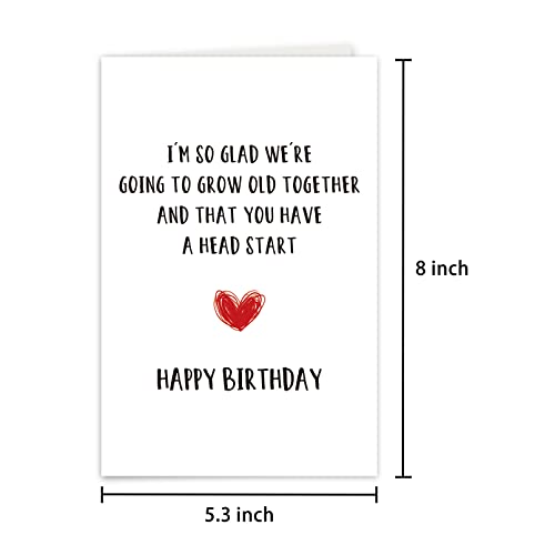 Joukfun Birthday Card for Husband, Husband Bday Card, Funny B-day Card for Older Husband, Humorous Birthday Card for Him, 30th 40th 50th 60th Birthday Card