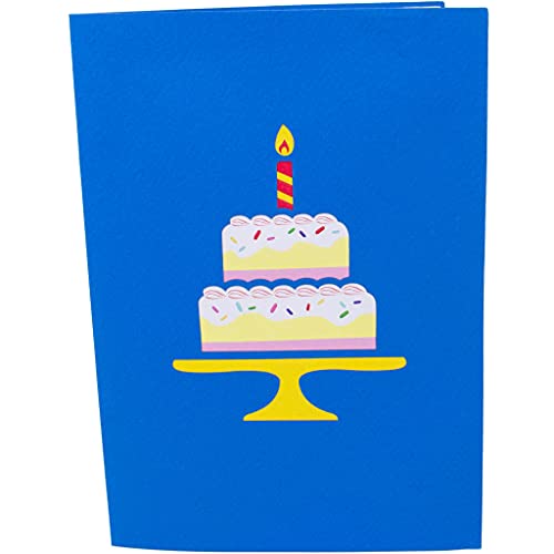 Dirty Pop Cards - Surprise Girl Popping Out Of Cake 3D Birthday Card, Funny Happy Birthday Cards for Men, Stripper Pop Up Card for Husband, Boyfriend, Him - 1 Card 5 x 7 inch, 1 Notepaper, 1 Envelope